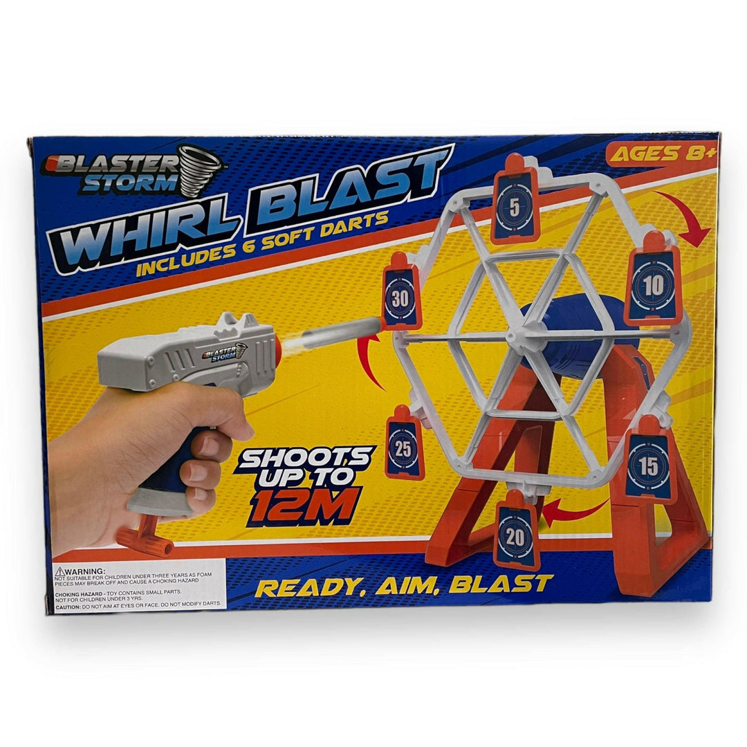 Blaster Storm Whirl Blast Target Game With 6 Targets Gun and Darts