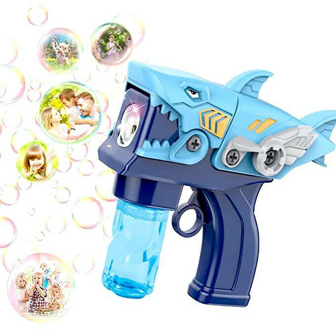 Shark Bubble Machine Bubble Blower for Kids, with with Solution